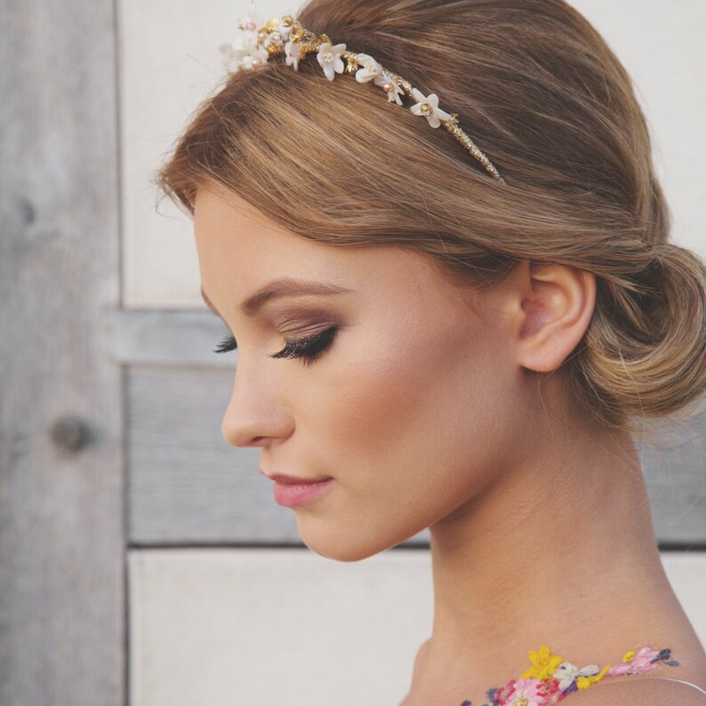 Bridal Tiara Boho Bride Wedding Headdress Bridal Hairvine - Etsy