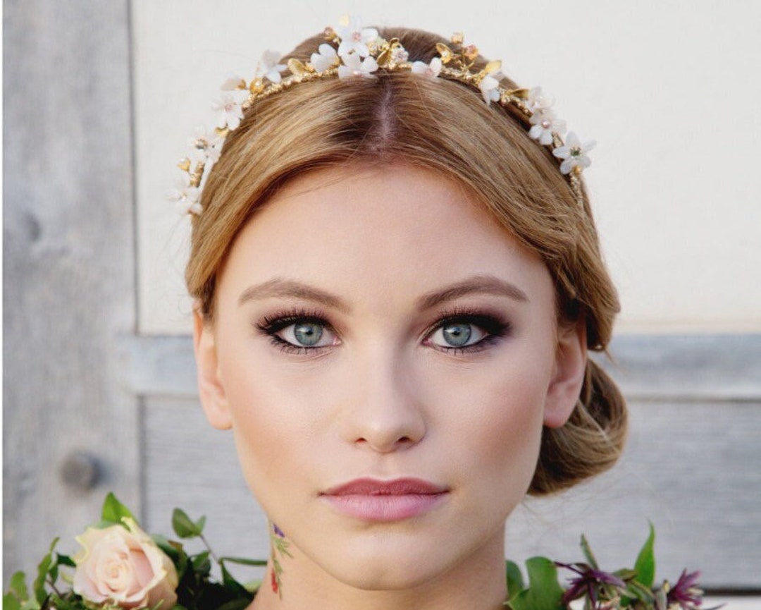 Bridal Tiara, Boho Bride, Wedding Headdress, Bridal Hairvine, Bee ...