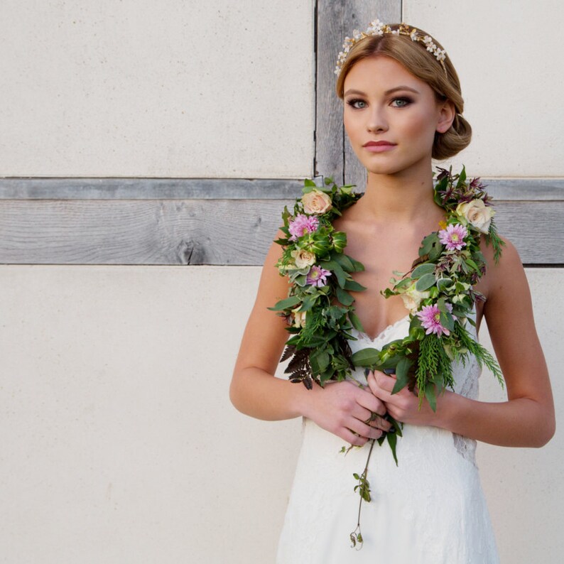 Bridal Tiara Boho Bride Wedding Headdress Bridal Hairvine - Etsy