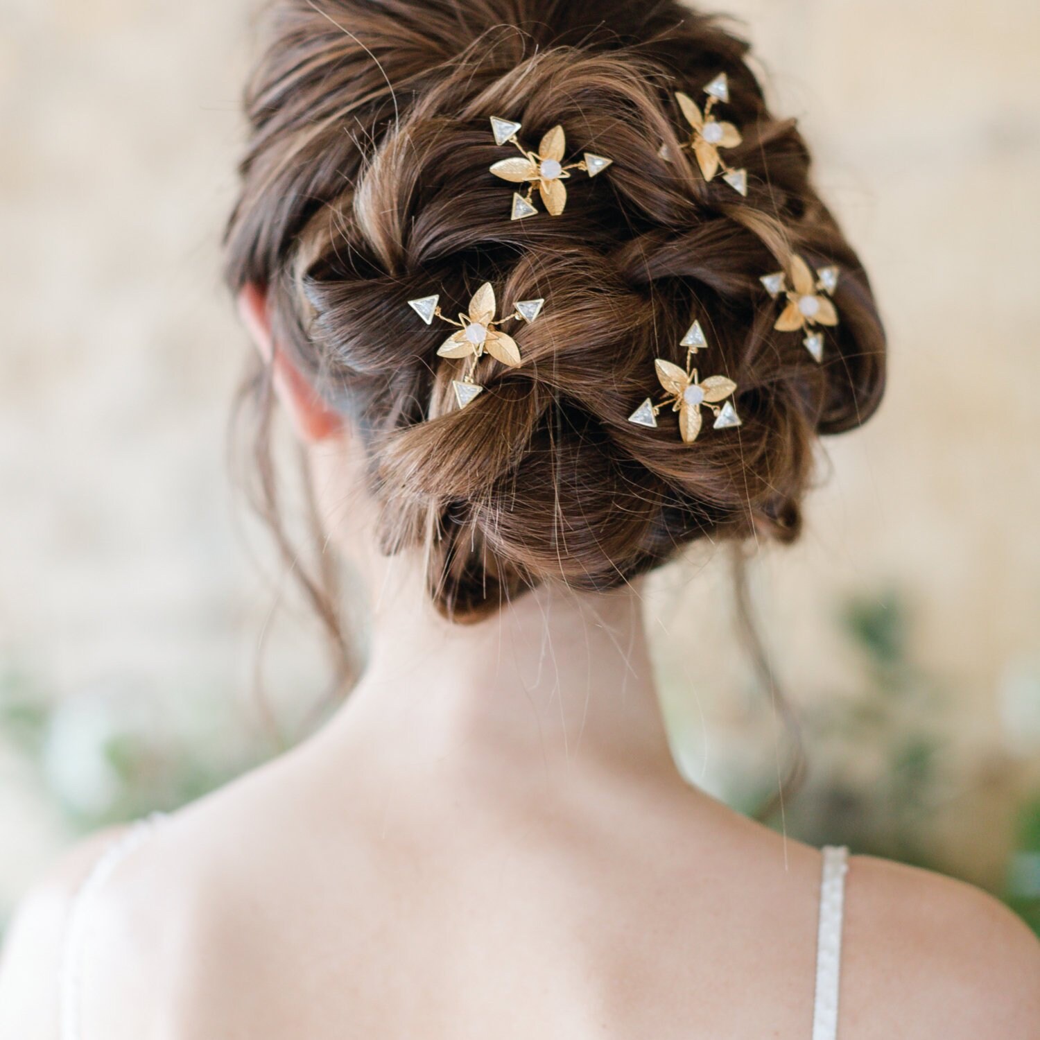 Gold Cosmic Bridal Hair Pins Opal Wedding Starry Night - Etsy