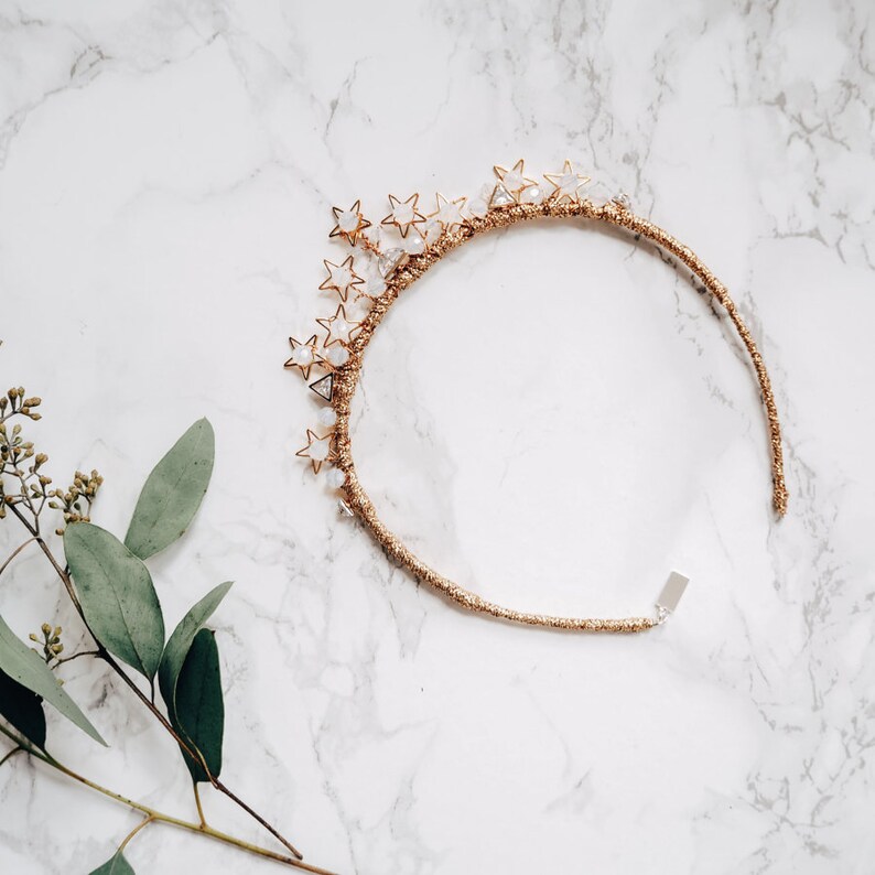 Gold Star Tiara Bridal Tiara Crystal Wedding Crown Star Crown | Etsy UK