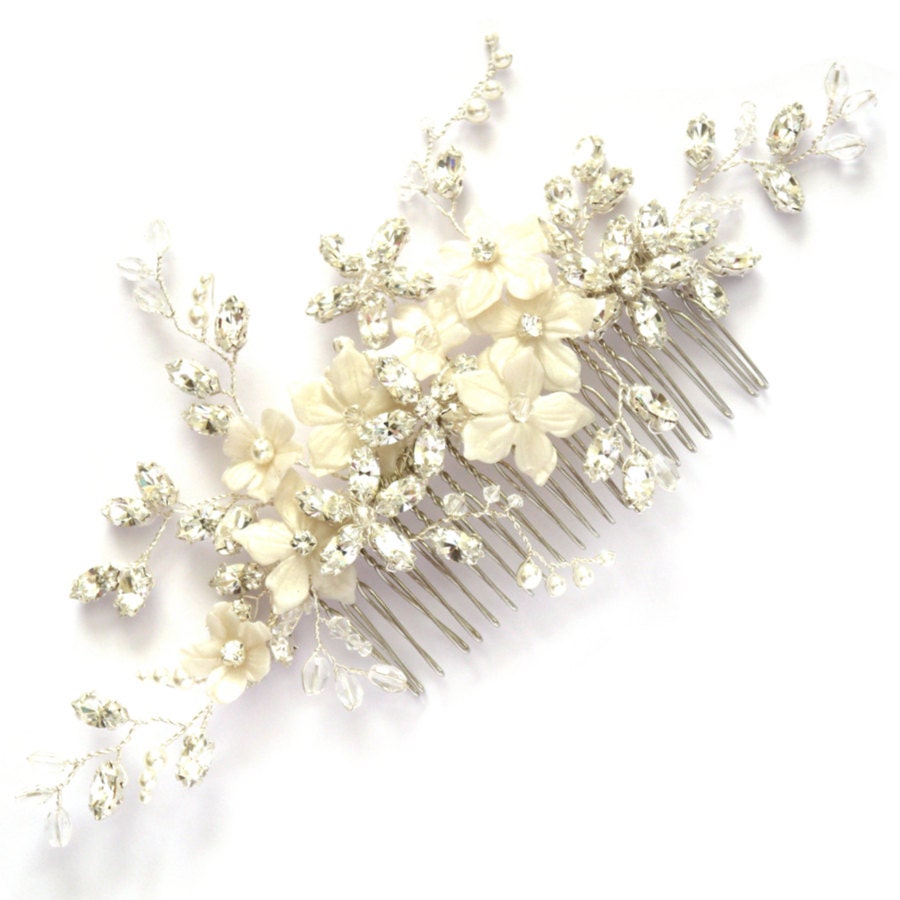 Bridal Headdress, Floral Bridal Comb, Wedding Comb - Etsy