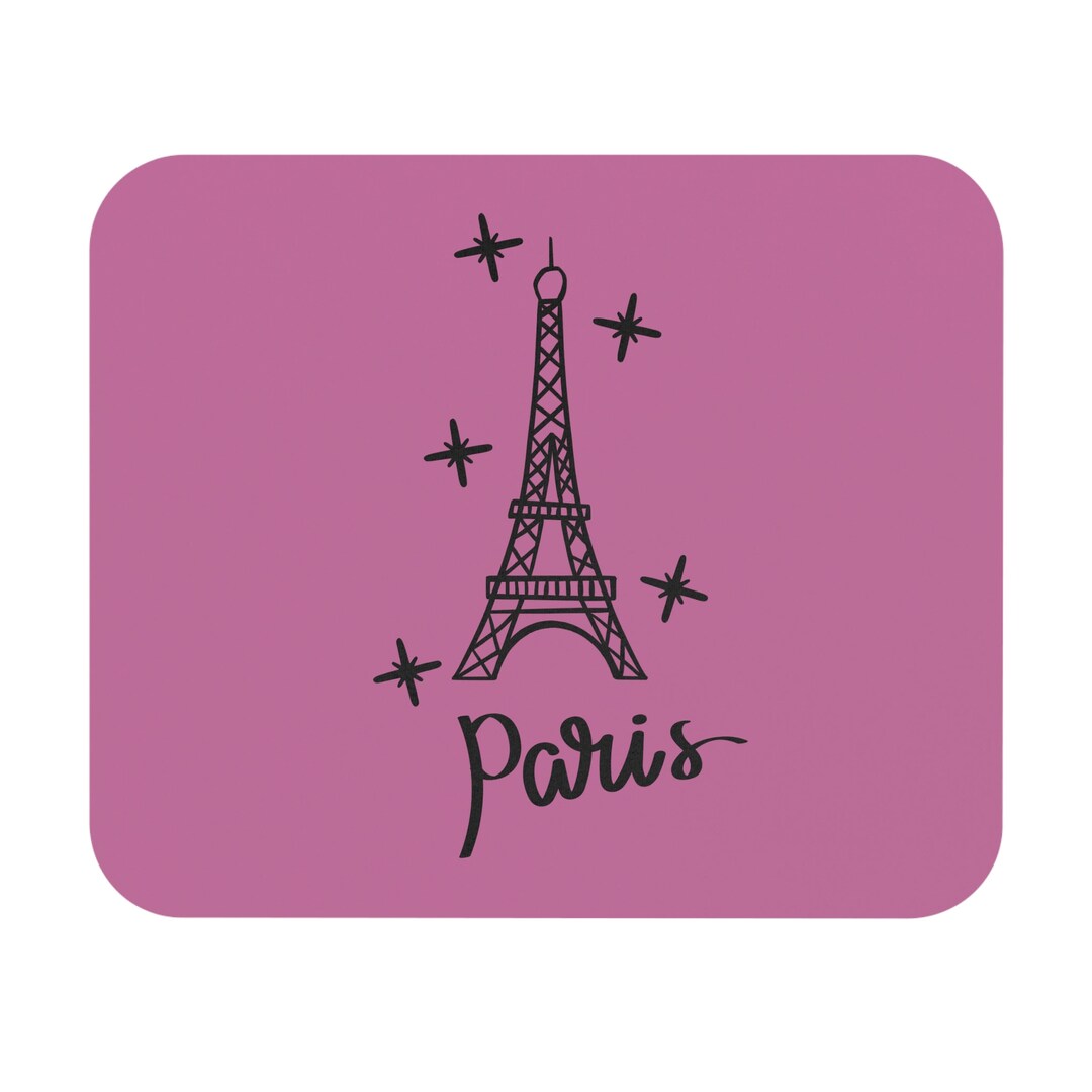 Paris Eiffel Tower Mouse Pad (rectangle, Pink) - Etsy