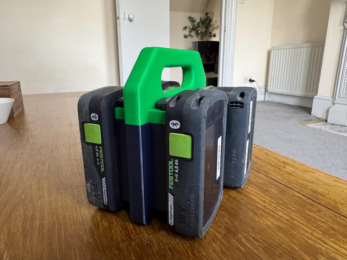 Festool Battery Caddy 4 Batteries - Etsy