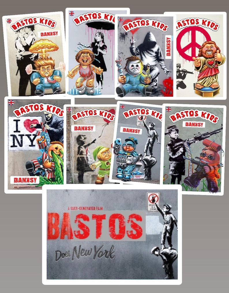 Banksy Fan Made Cards (garbage Pail Kids Fan Made) - Etsy