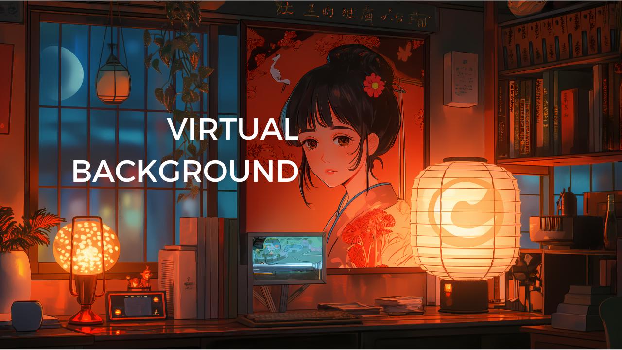 Virtual Backgrounds Home Office Decors Digital Backdrop Work From Home ...