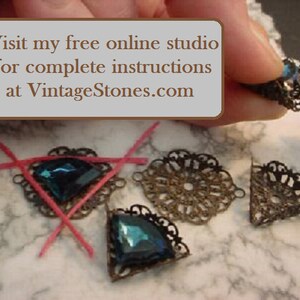 Choose Size Filigree Wrap Settings Bezels Oxidized Dark Bronze Natural ...