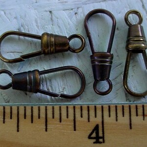 12pc Watch Fob Clips Large Neck Chain Clasps Vintage Solid Brass ...