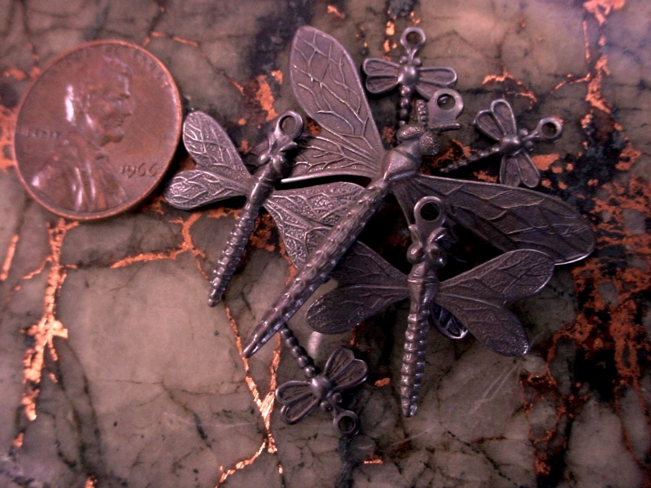 Lot Dragonfly Mix Lot Medium Small Tiny Oxidized Brass Vintage - Etsy