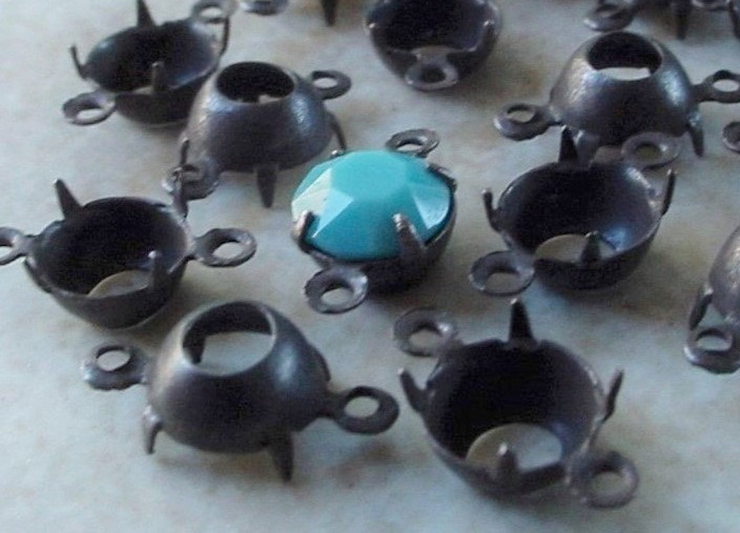 Bulk Wholesale Lot Vintage Brass 29ss Prong Setting Connectors Black ...