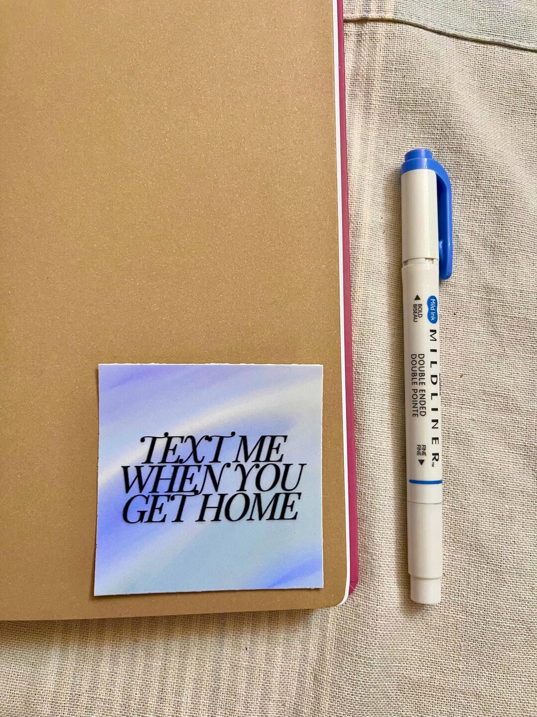 Text Me When You Get Home Sticker, 2.5 Vinyl, Mental Health Awareness ...