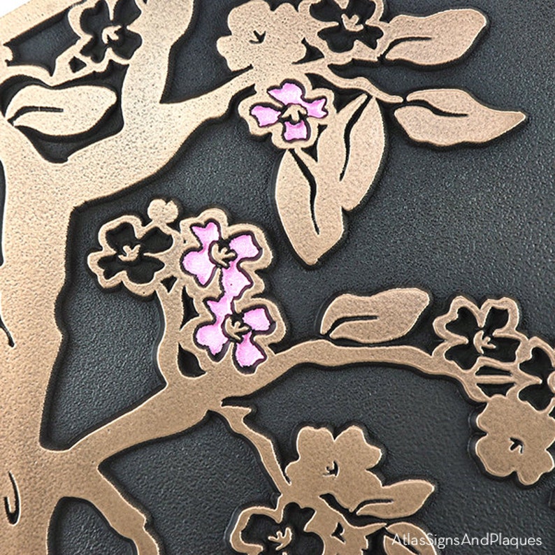 Blossom Tree Address or Welcome Plaque With Painted Flowers - Etsy