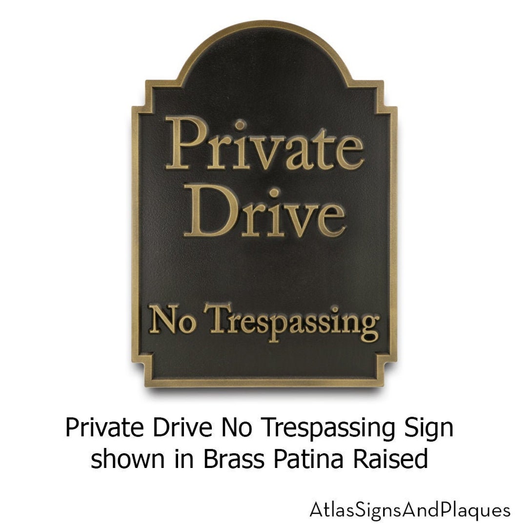 Private Drive No Trespassing Sign Private Property or Address Sign ...