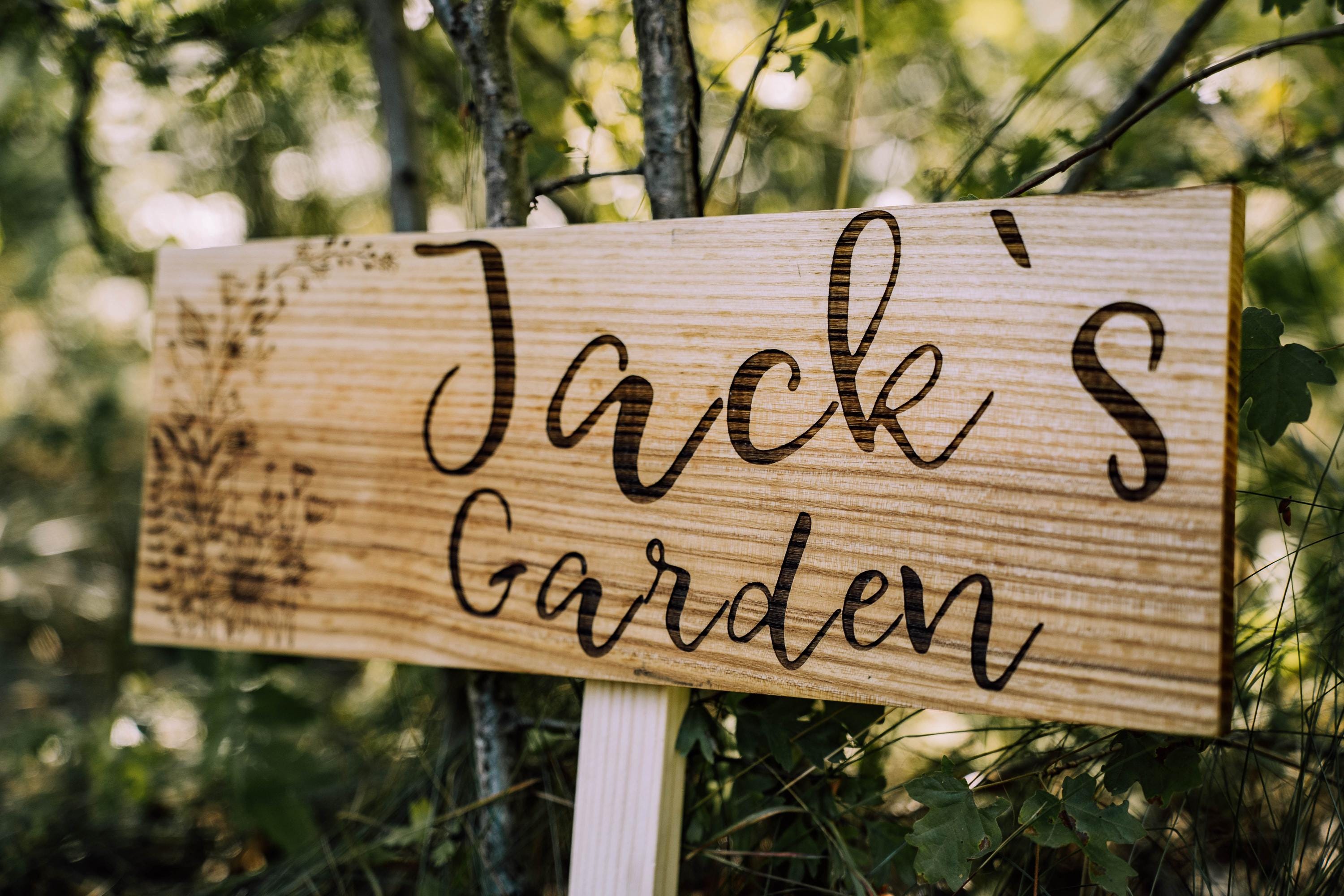 Wooden Sign, Personalized Garden Sign, Personalized Wooden Plaque, - Etsy