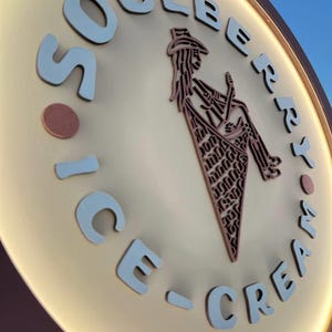 Custom 3D Logo Light-up Ice Cream Sign Ice Cream Advertising Sign ...