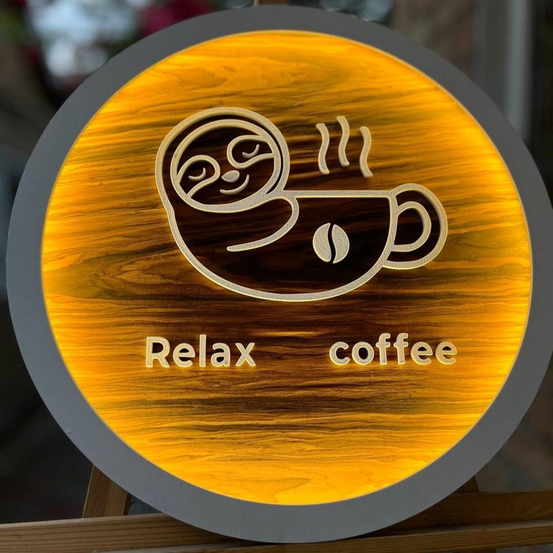 3D Wooden Business Logo Sign: Birch Plywood With LED Backlighting - Etsy