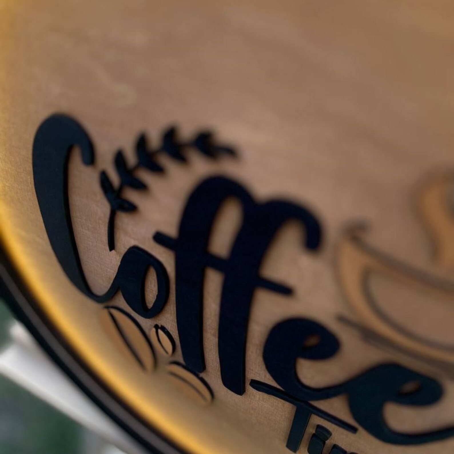 3D Wooden Cafe Logo Sign: LED Backlit Interior Decor - Etsy