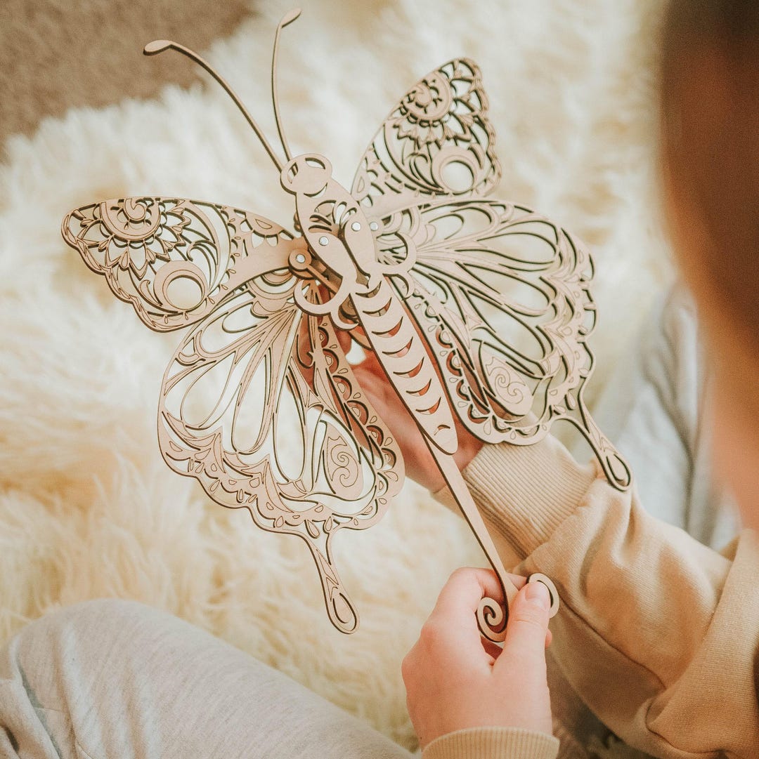 Butterfly Puzzle 3D Wooden Puzzl Magnetic Puzzle Wooden Constructor ...
