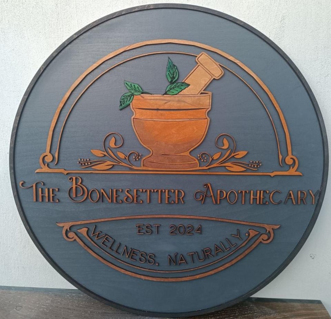 Wooden Logo Custom Logo Sign 3D Round Logo Sign Custom Company Logo ...