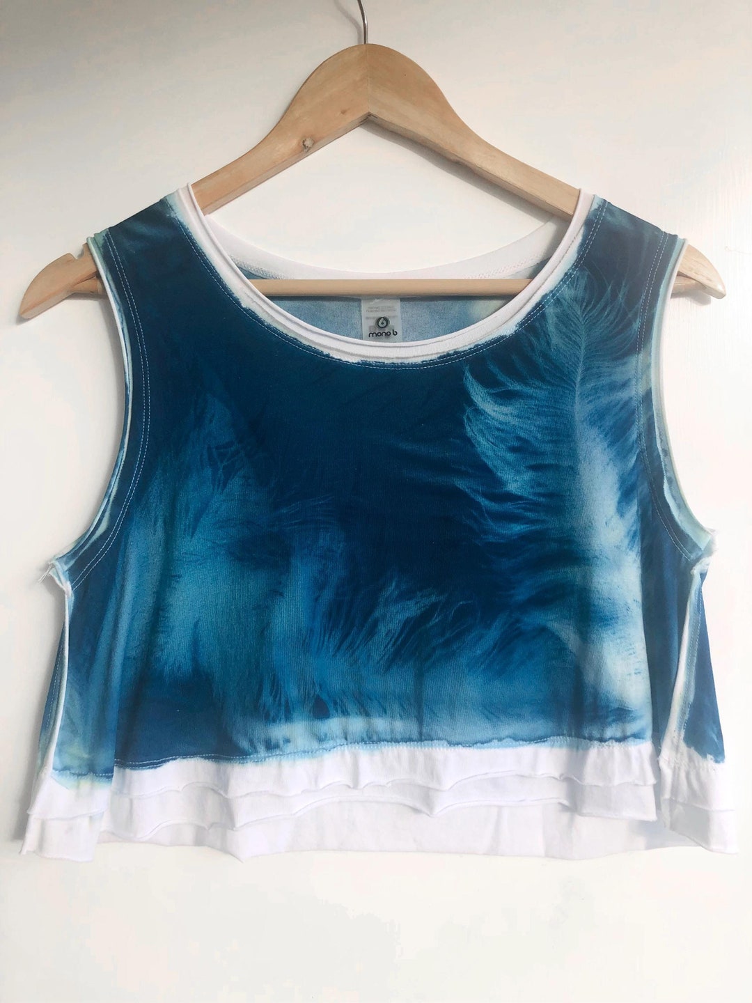 Feathers Cyanotype Crop Tank Top - Etsy