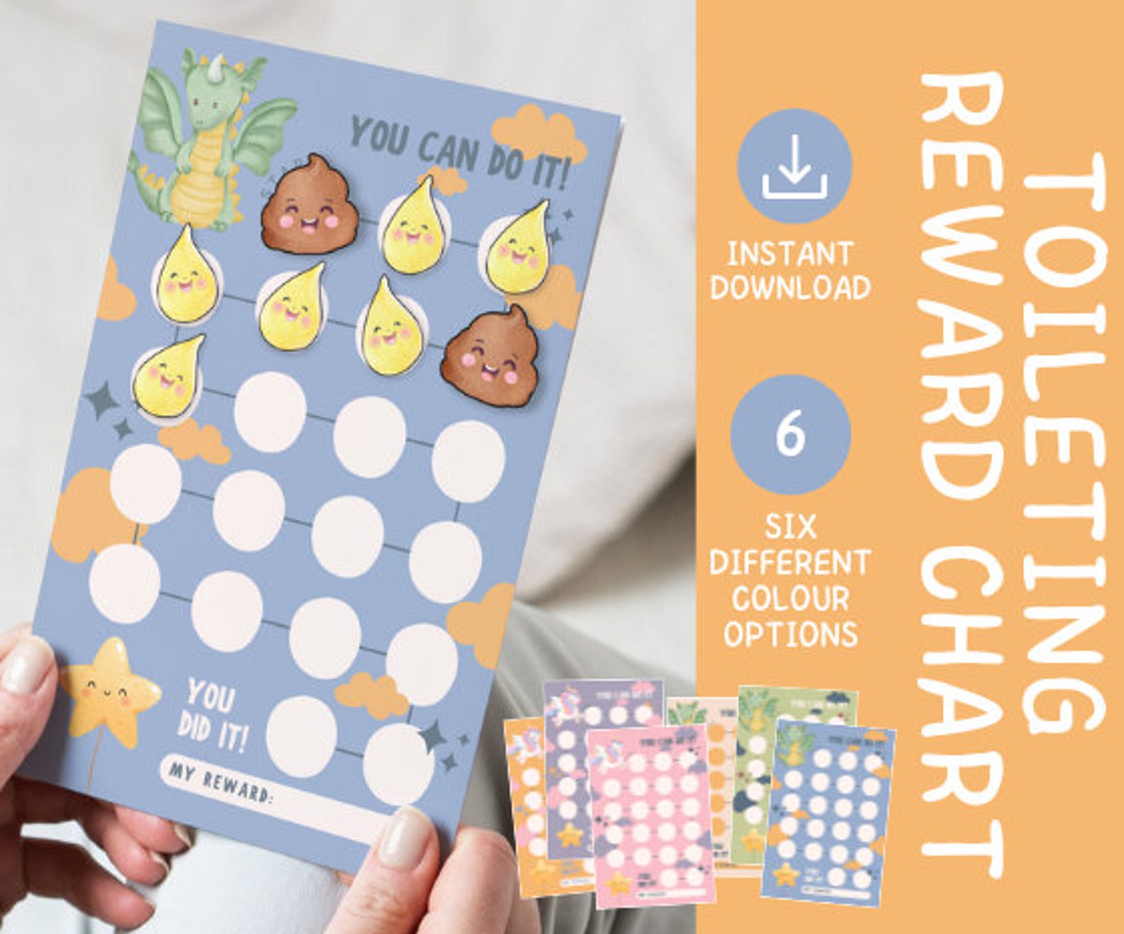 Printable Kids Toileting Reward Chart | Toilet Training | Stool ...