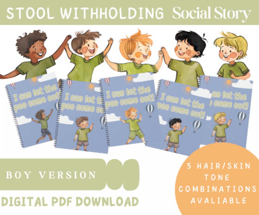 Stool Withholding Social Story | Adapted Book | Childhood Constipation ...
