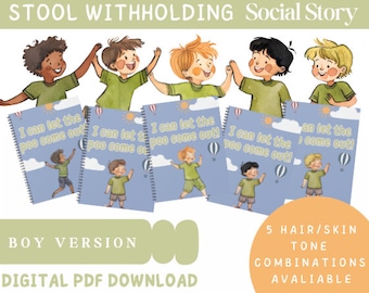 Stool Withholding Social Story | Adapted Book | Childhood Constipation ...