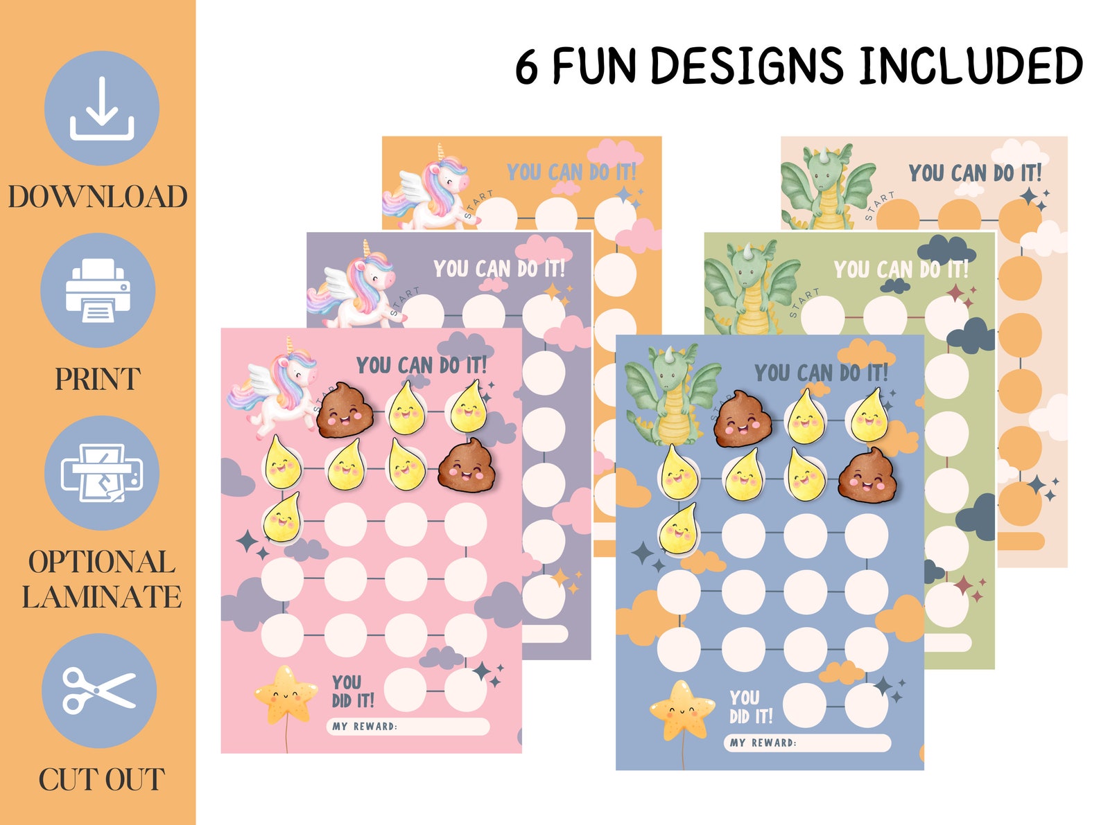 Printable Kids Toileting Reward Chart | Toilet Training | Stool ...