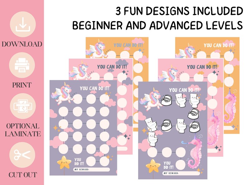 Potty Training Reward Chart Fun & Encouraging Toilet Training Tool ...