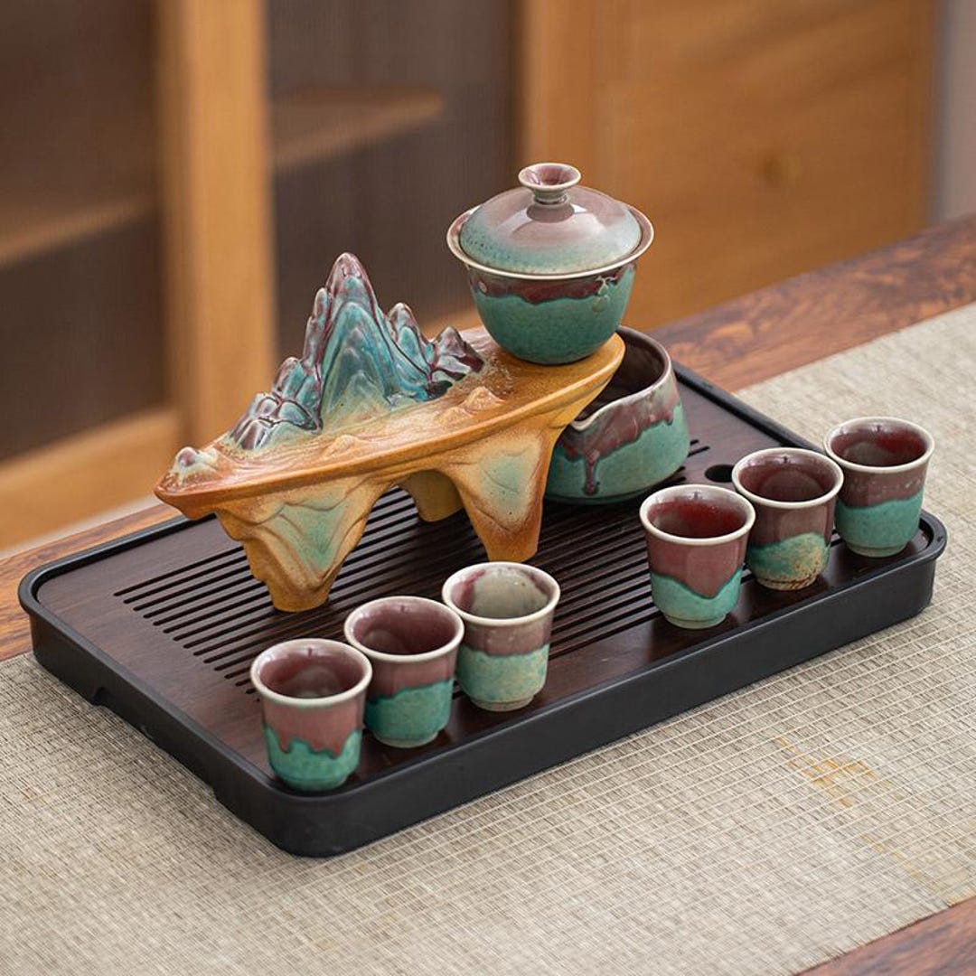 Hill Rotating Automatic Tea Set, Kung Fu Tea Set Lazy Tea Brewing Tool ...