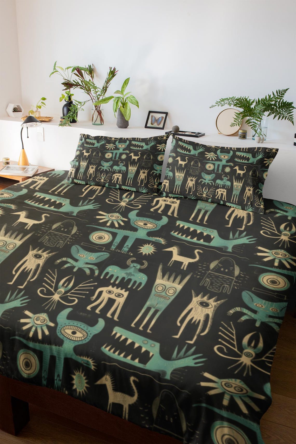 Blue Poco Cryptid Folk Art Seamless Pattern No. 3 - Etsy