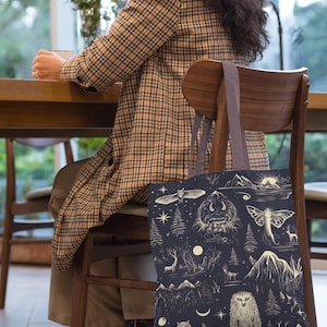 Cryptid Seamless Pattern With Mythical Creatures, Forest Design - Etsy