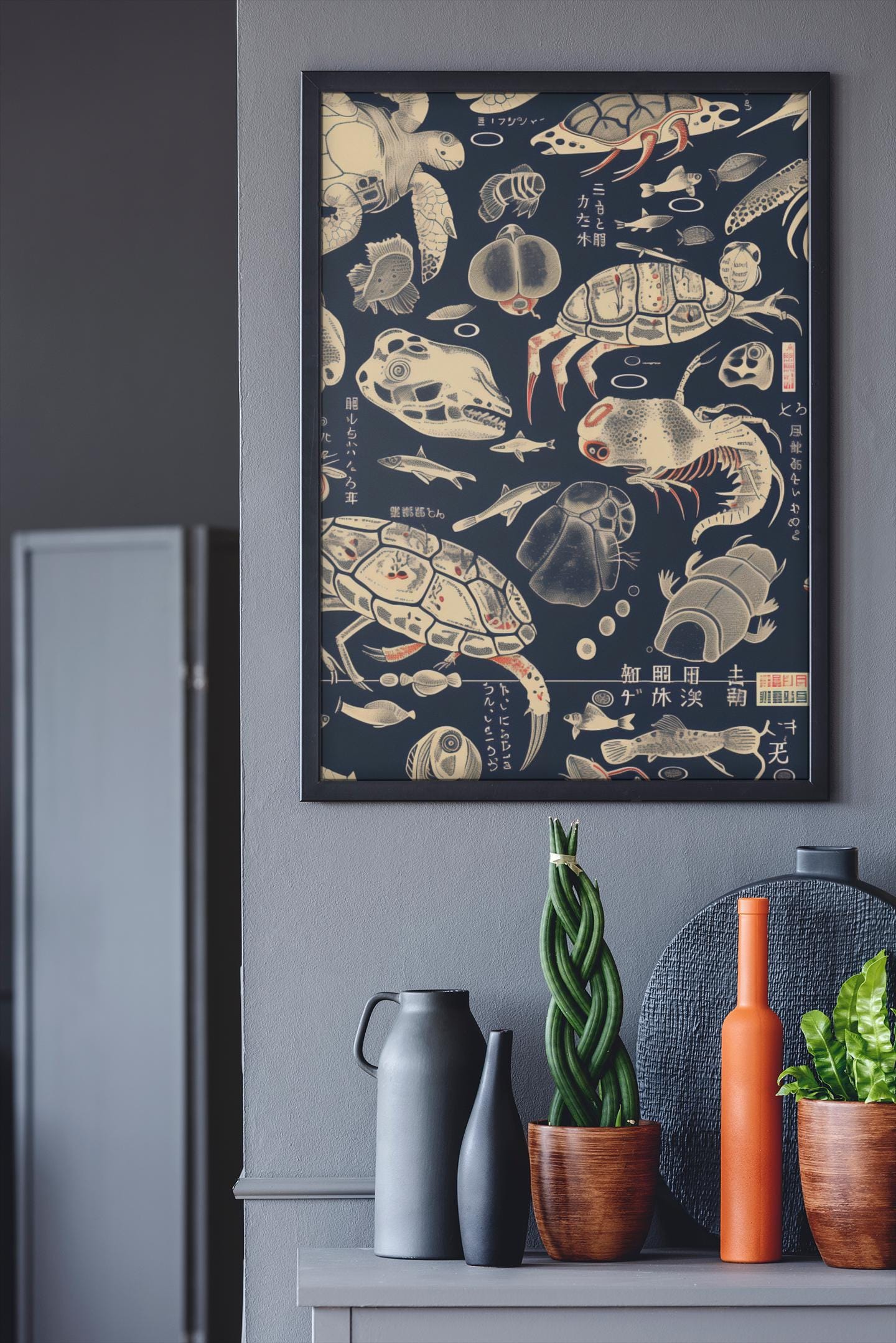 Japanese Cryptid Anatomy Seamless Pattern – Vintage Scientific ...