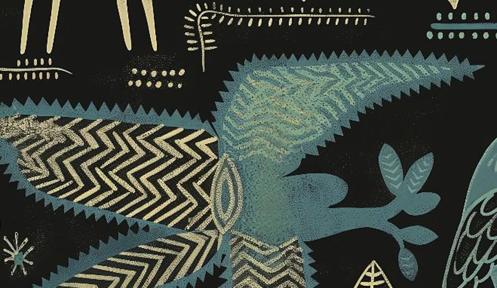 Blue Poco Cryptid Folk Art Seamless Pattern No. 2 - Etsy
