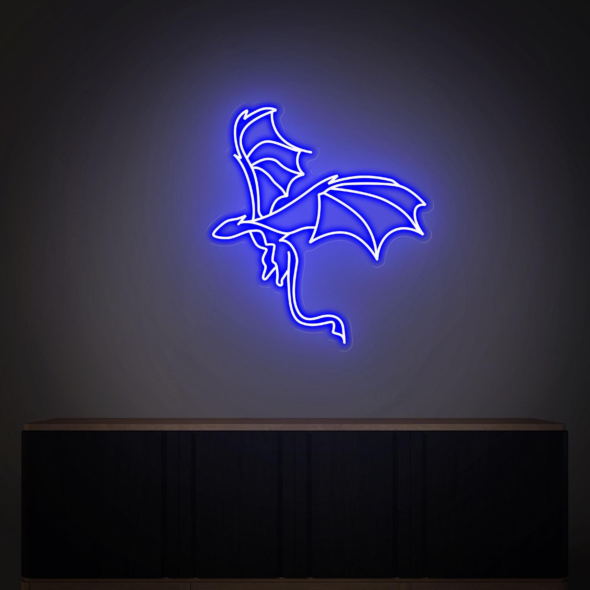 Flying Dragon Neon Sign Custom Neon Sign Dragon Led Light Bedroom Home ...