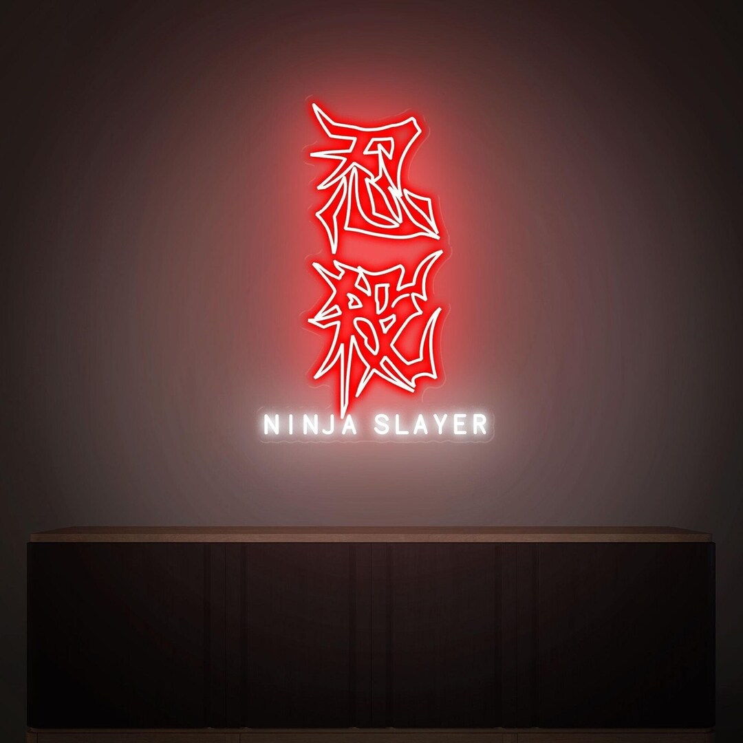 Ninja Slayer Neon Sign, Ninja LED Neon Lights, UV Printing Neon Signs ...