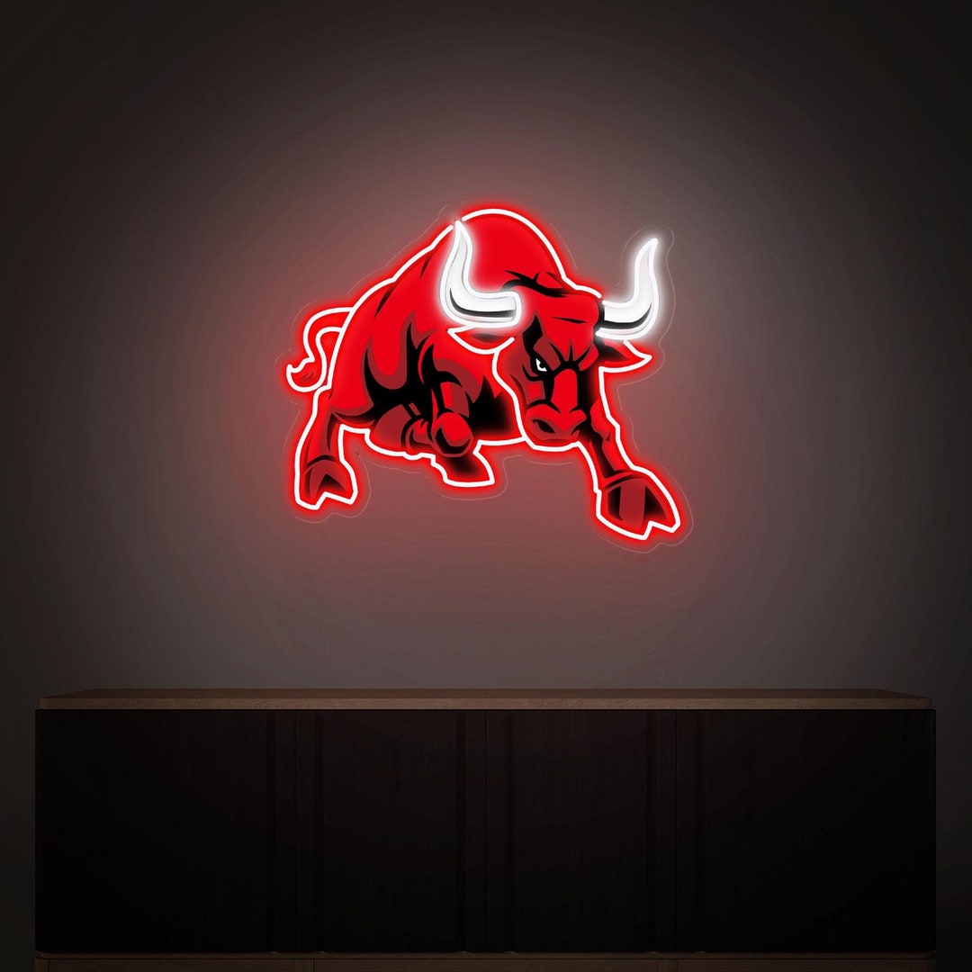 Bull Neon Sign, UV Printing Neon Sign, Longhorn Bull LED Neon Light ...