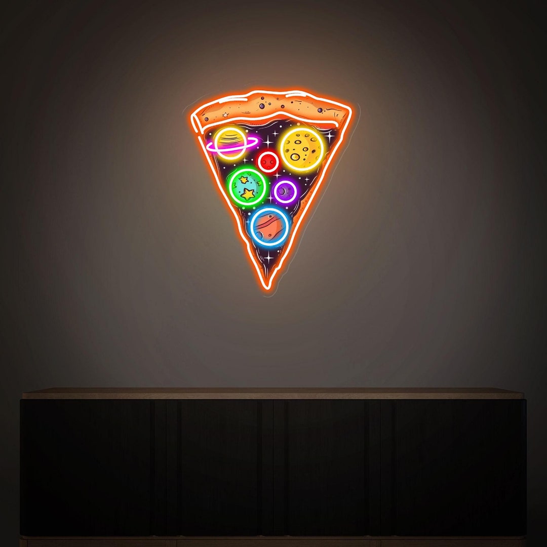 Universe Pizza Neon Signs, Planet Pizza LED Neon Light, UV Printing ...