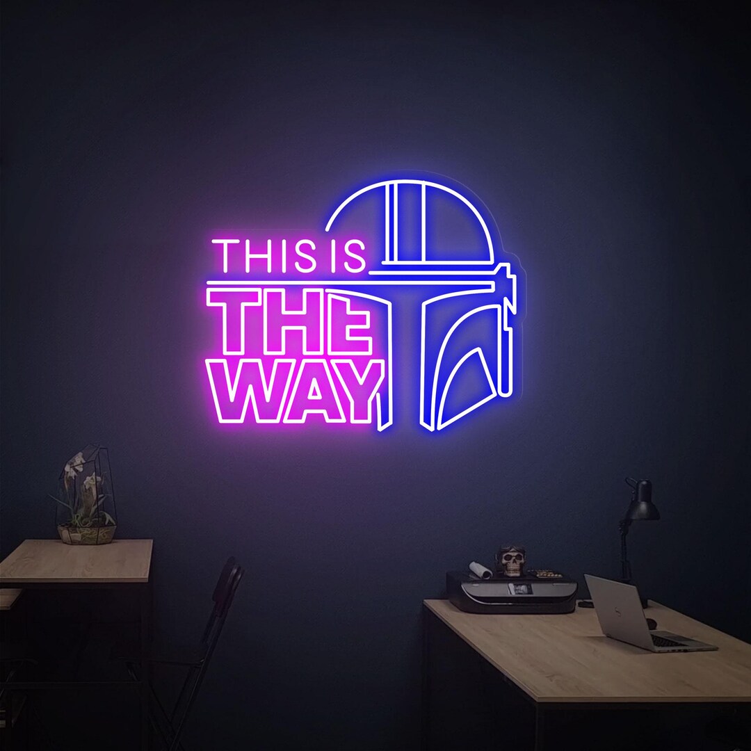 This is the Way Neon Sign, Neon Sign Bar Art Decoration, Neon Sign Wall ...