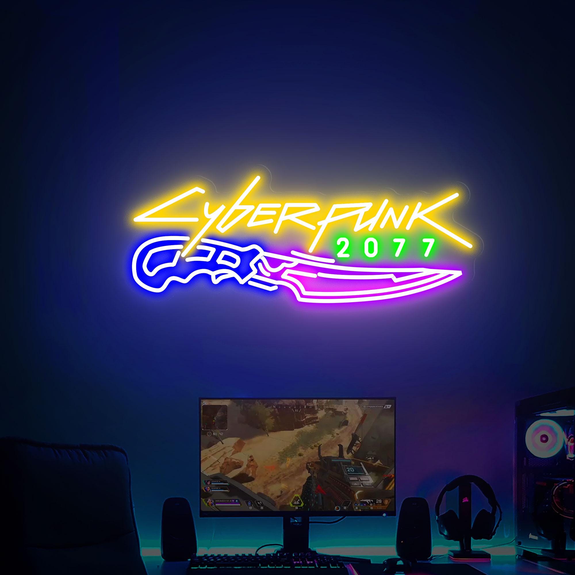 Cyberpunk Neon Sign, Cyberpunk Led Sign, Cyberpunk 2077 Neon Sign ...