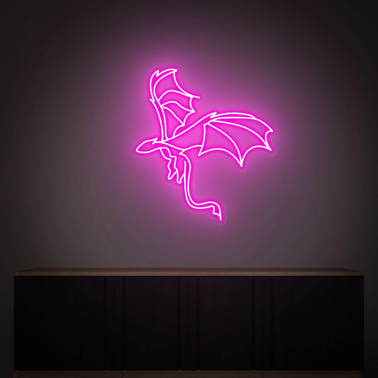 Flying Dragon Neon Sign Custom Neon Sign Dragon Led Light Bedroom Home ...