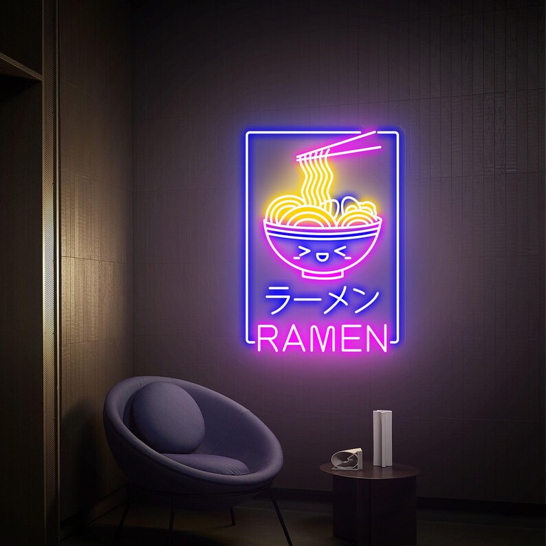 Ramen Neon Sign,delicious Flying Noodles, Japanesse Ramen Sign, Custom ...