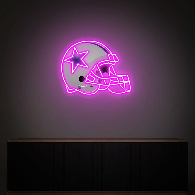 American Football Helmet Neon Signs, Football Helmet Neon Lights, UV ...