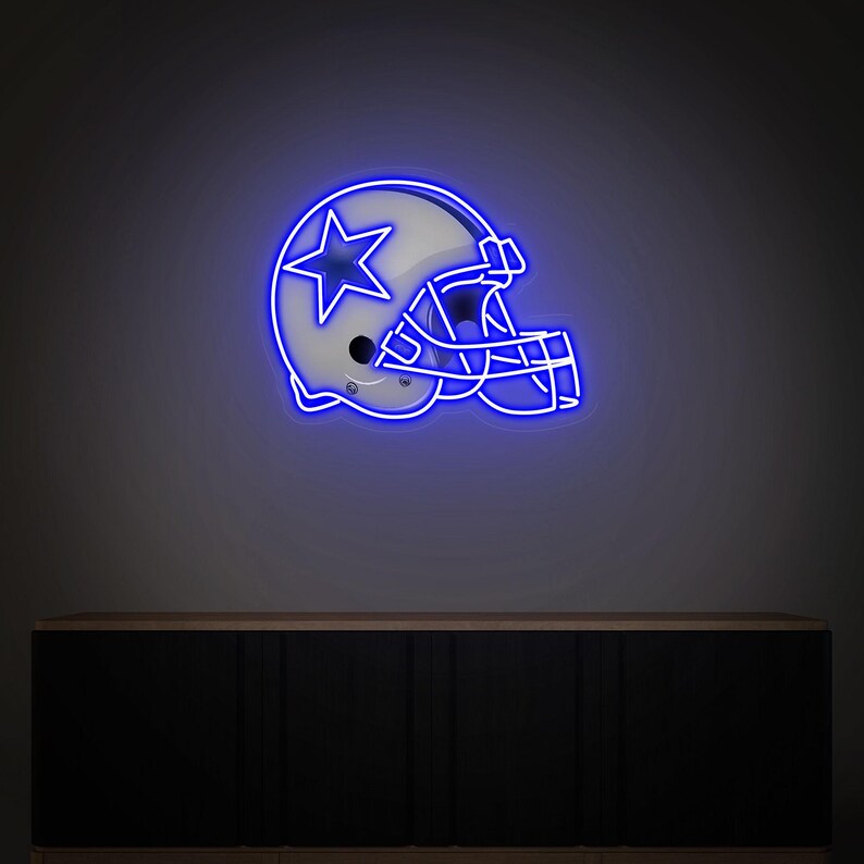 American Football Helmet Neon Signs, Football Helmet Neon Lights, UV ...