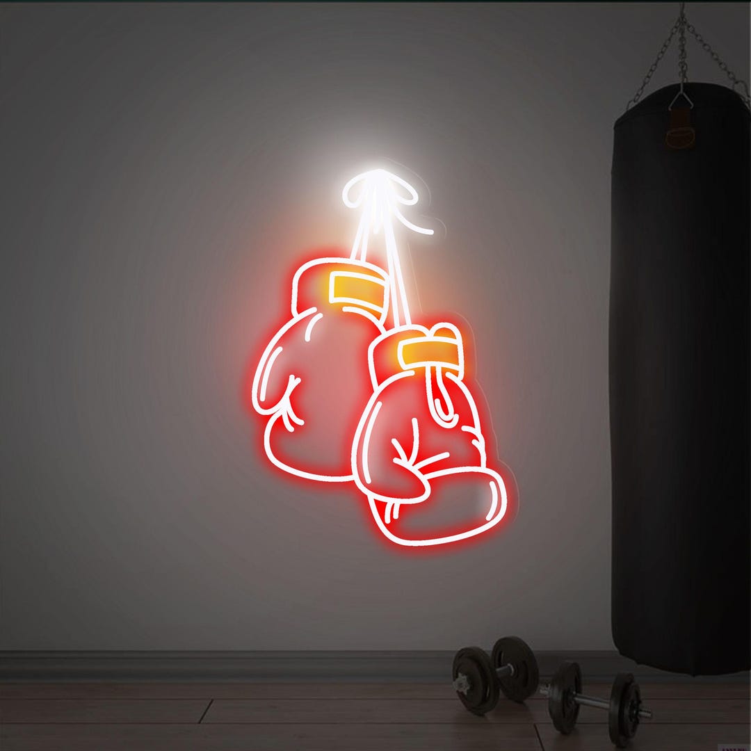 Boxing Gloves Neon Sign, Boxing Neon Sign, Boxing Gloves Sign, Boxers ...