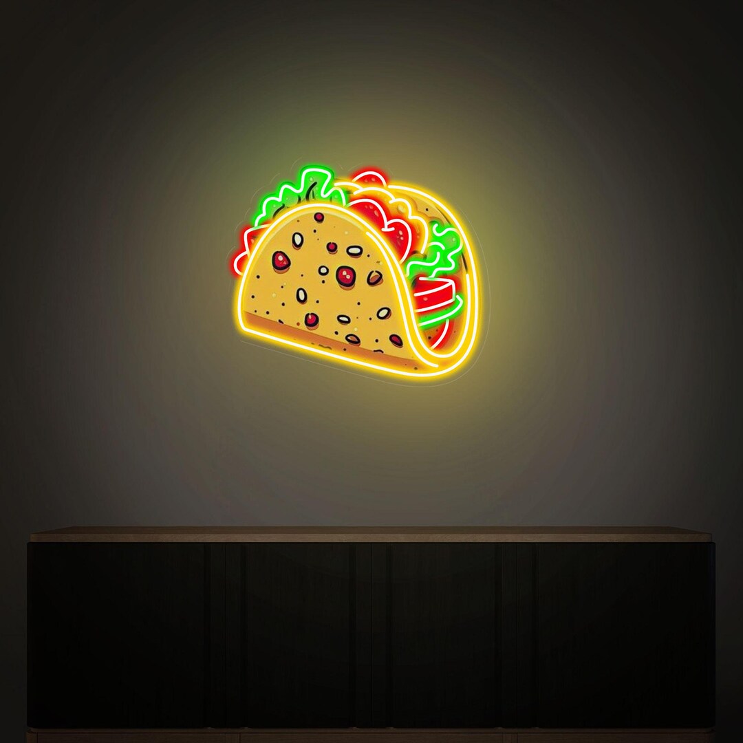 Tortillas Neon Sign, UV Printing Neon Sign, Tostada LED Neon Light ...