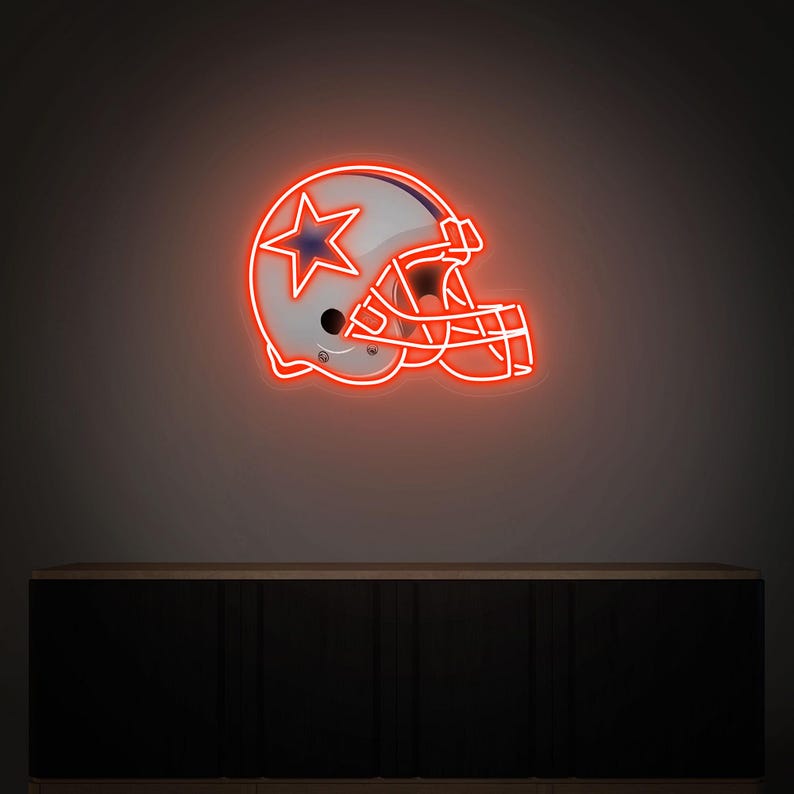 American Football Helmet Neon Signs, Football Helmet Neon Lights, UV ...