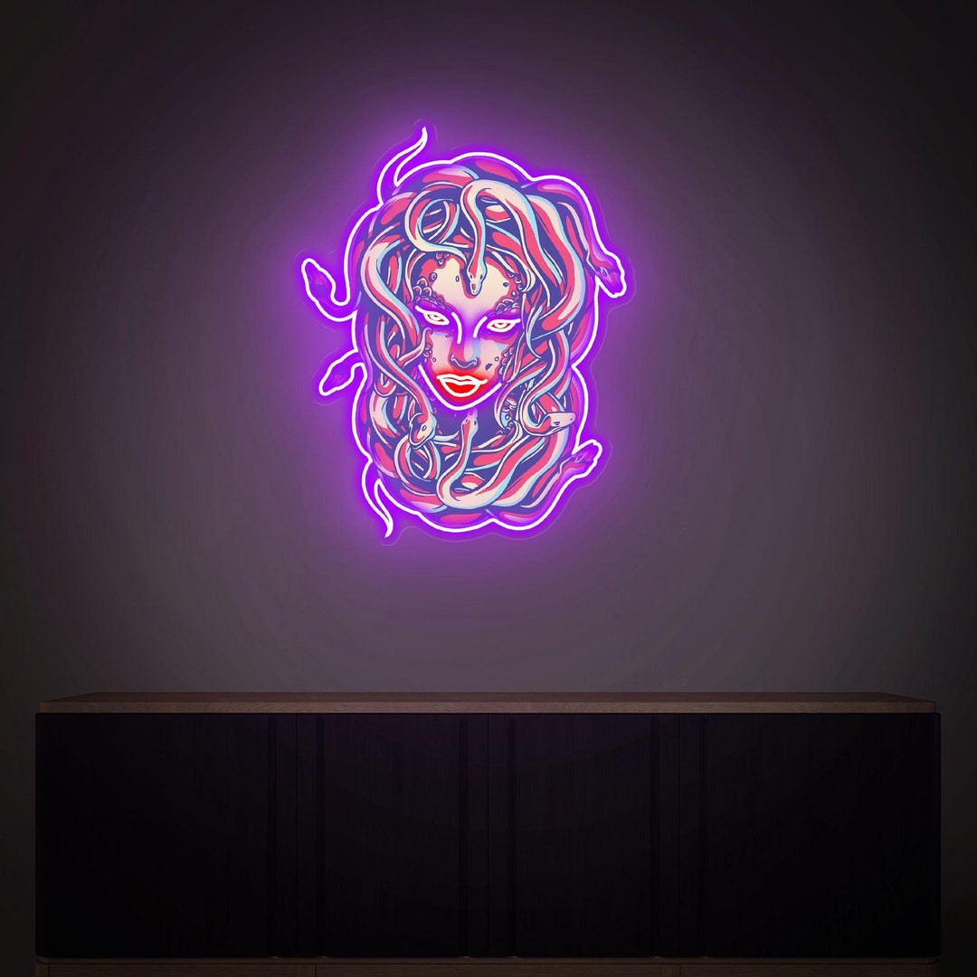 Medusa Head Neon Sign, Mythical LED Art, UV Printing Acrylic Sign ...