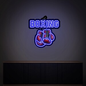 Boxing Gloves Neon Sign, Boxing LED Neon Light, UV Printing Acrylic ...