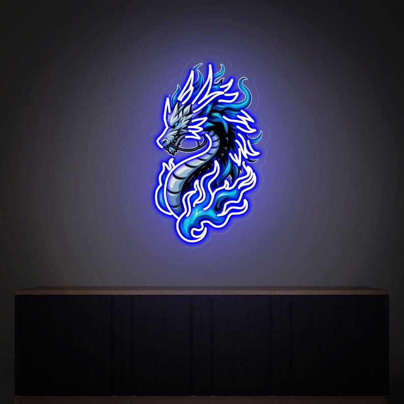 Dragon Neon Sign, UV Printing Neon Sign, Anime Sign Animals Sign Bar ...